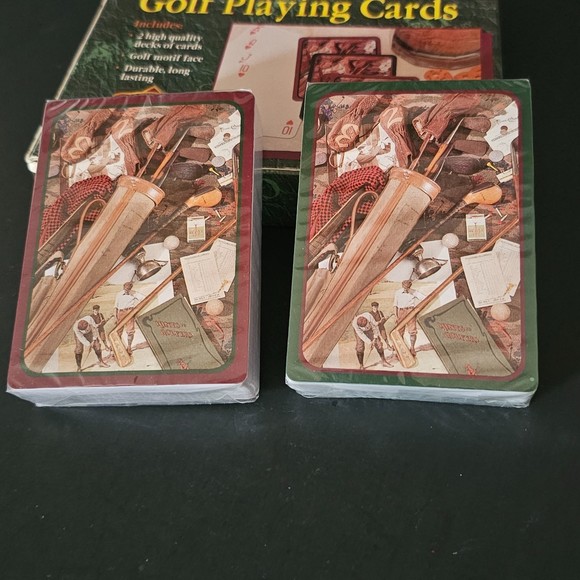Clubhouse | Toys | New Sealed Golf Playing Cards 2 Decks Open Box ...